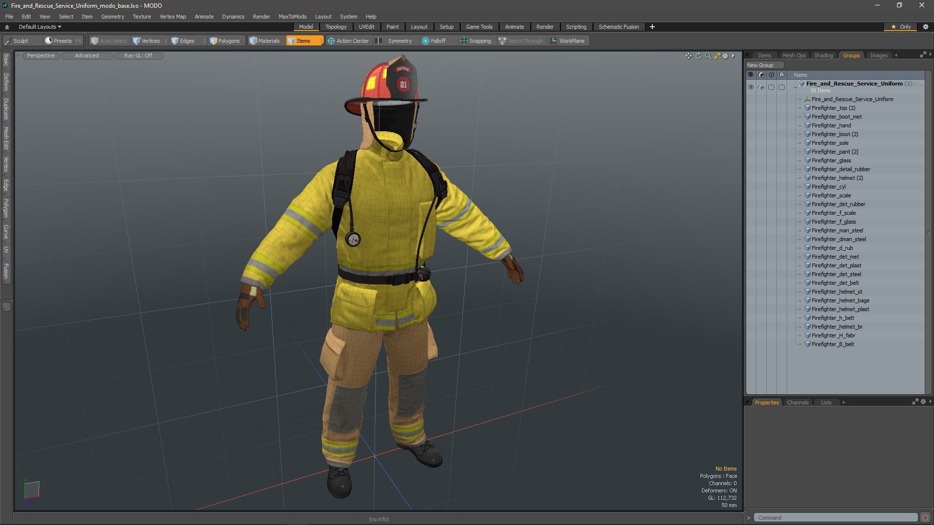 Fire And Rescue Service Uniform 3D Model - TurboSquid 2317752
