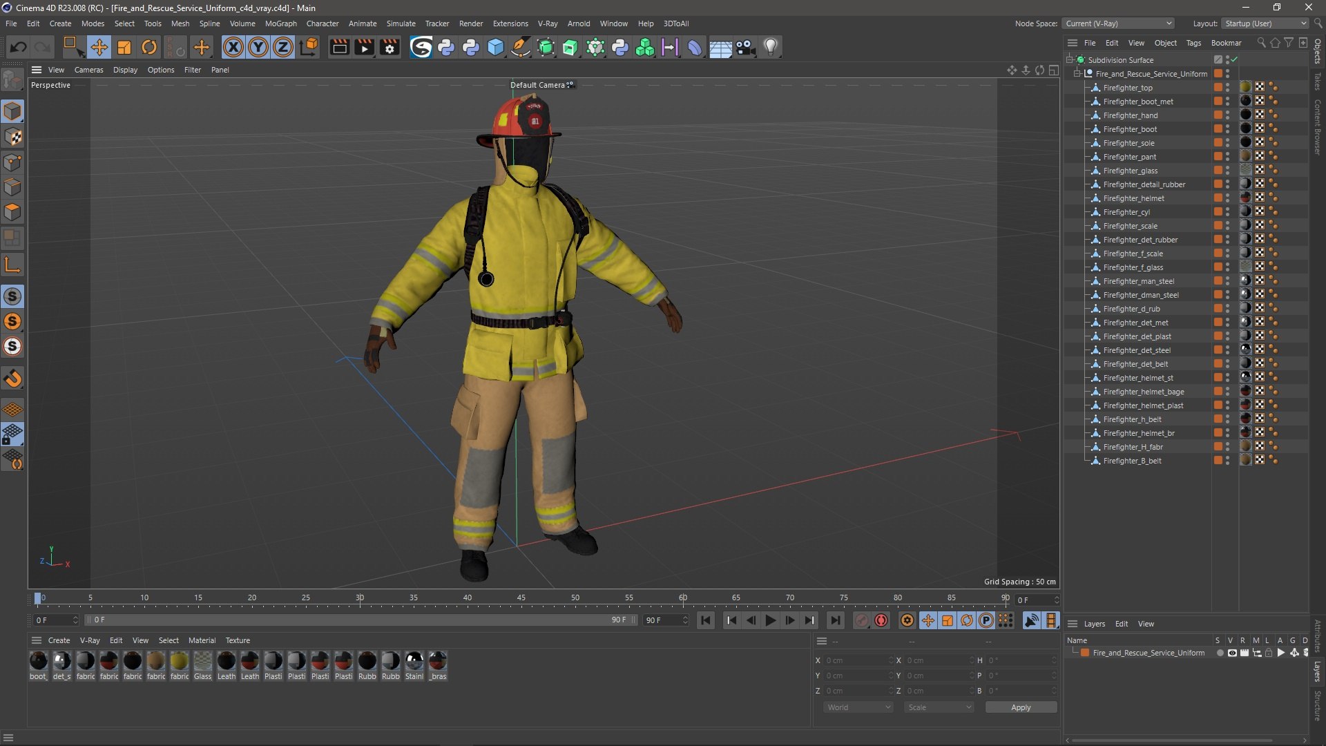 Fire And Rescue Service Uniform 3D Model - TurboSquid 2317752
