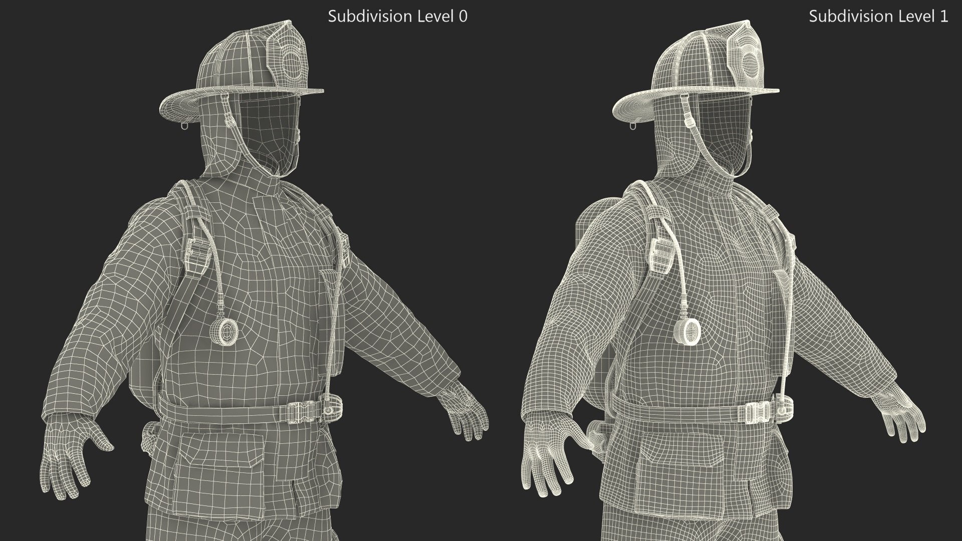 Fire And Rescue Service Uniform 3D Model - TurboSquid 2317752