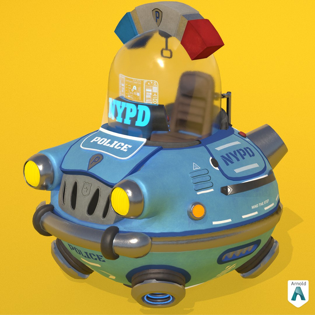 Flying car police 3D model - TurboSquid 1608777