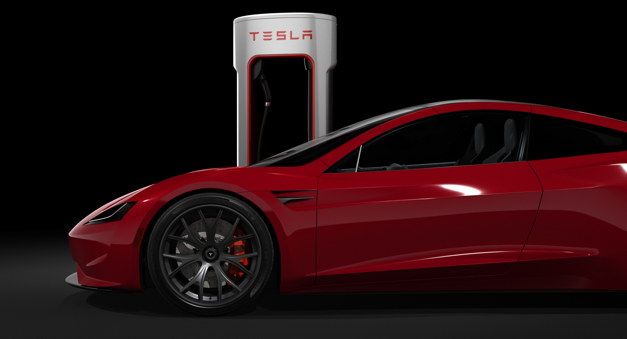 Roadster de 2020 Tesla com carregador Modelo 3D - TurboSquid 1378756