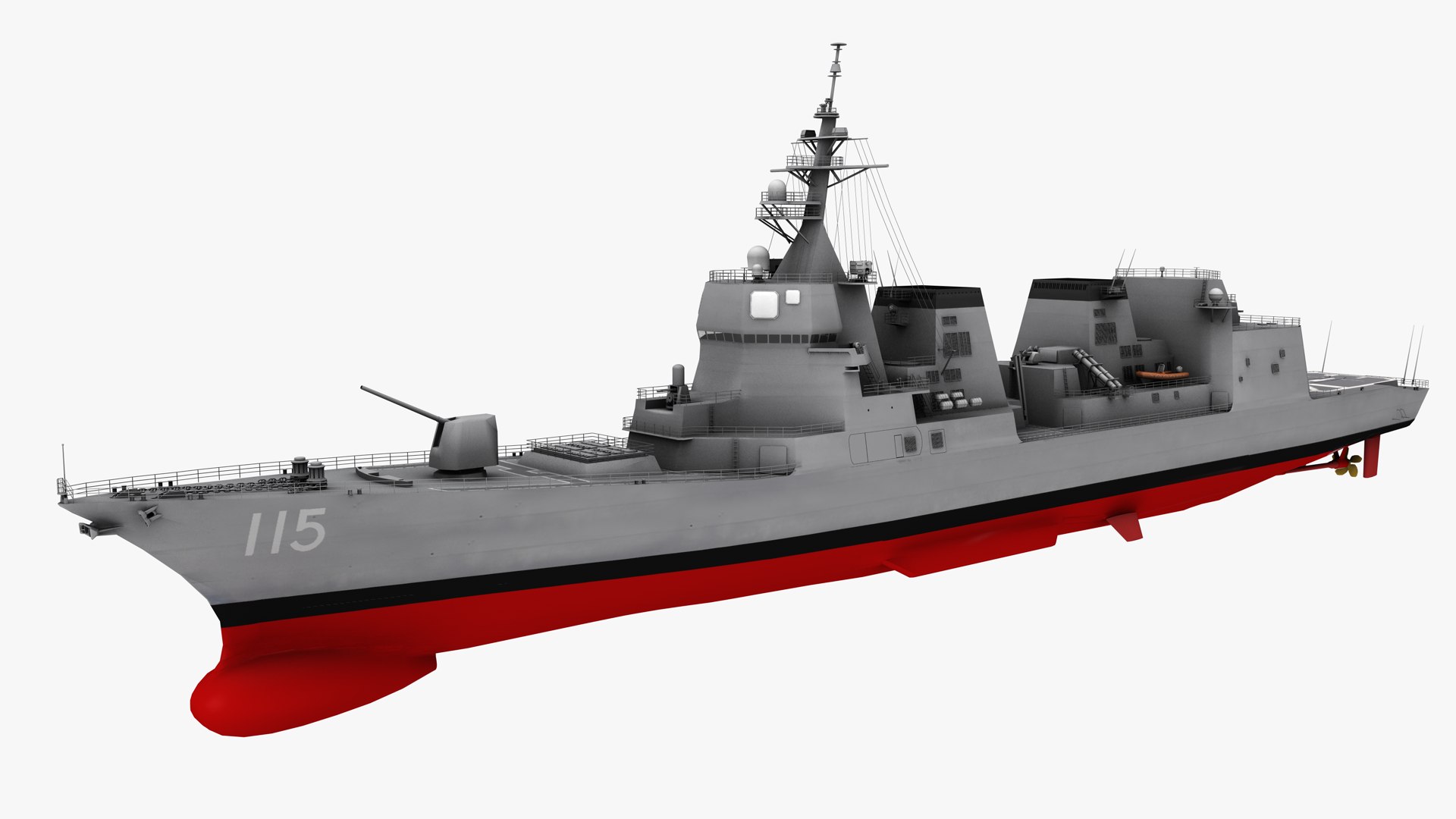 Js Akizuki Dd-115 3D - TurboSquid 1441497