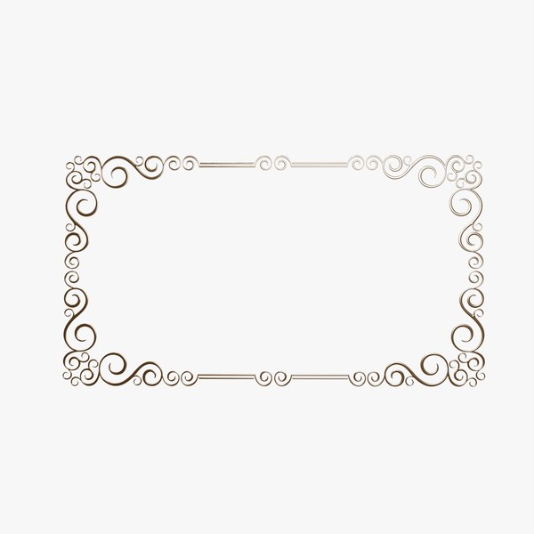 modelo 3d Marco rectangular decorativo - TurboSquid 2209229