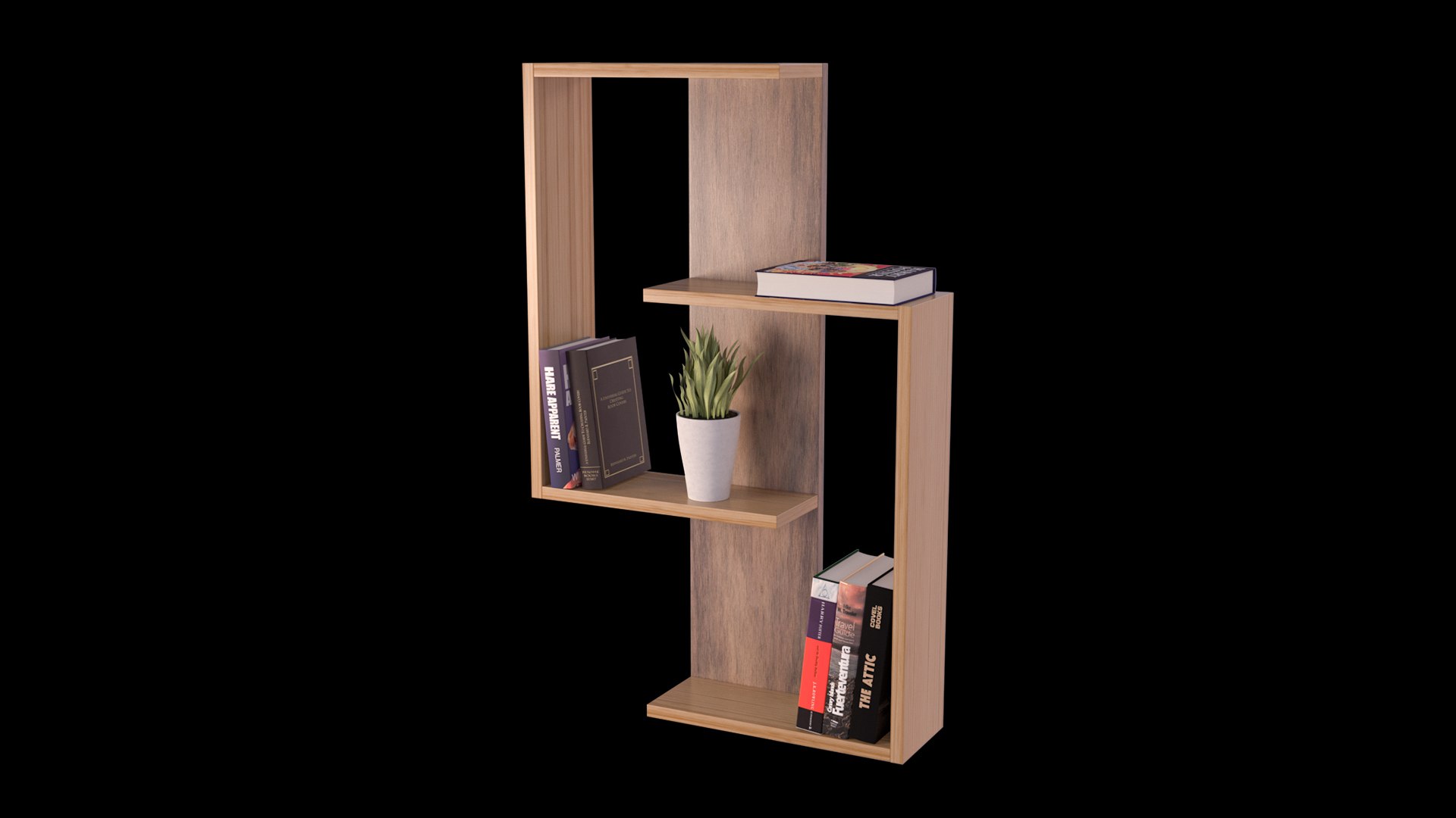 3D Wooden Shelves - TurboSquid 2193054