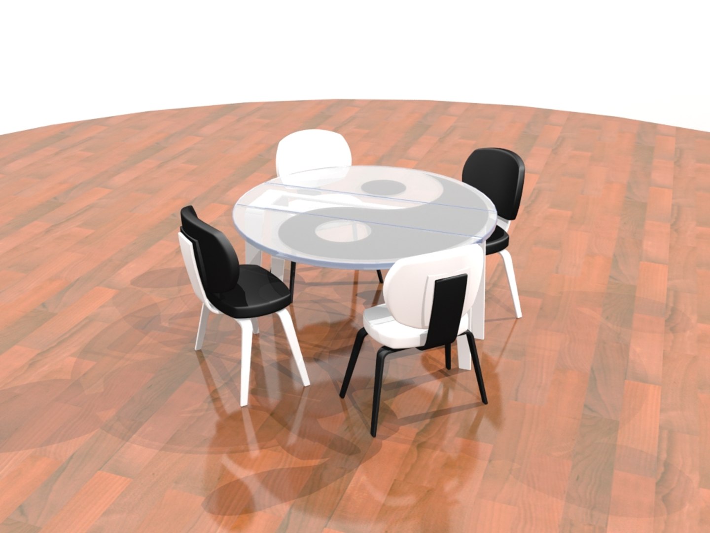 Yin yang table model - TurboSquid 1159602