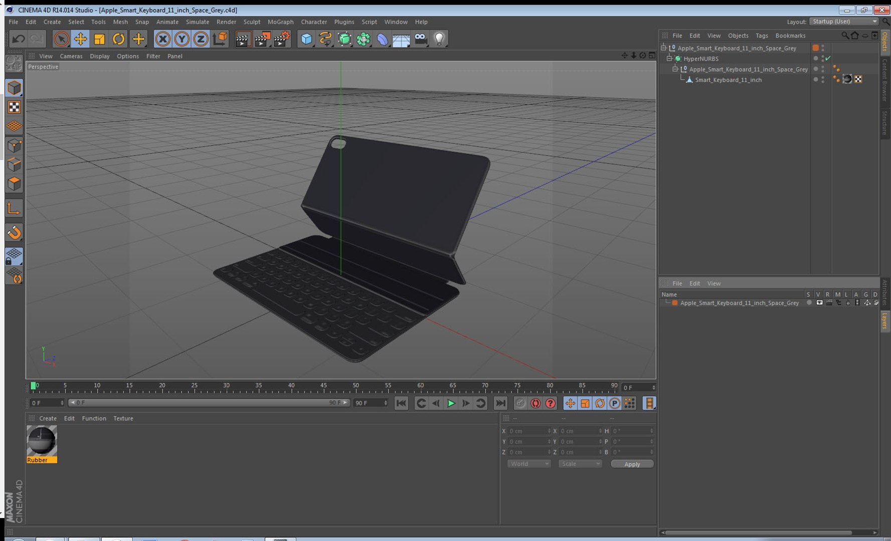 3D Apple Smart Keyboard Model - TurboSquid 1359068