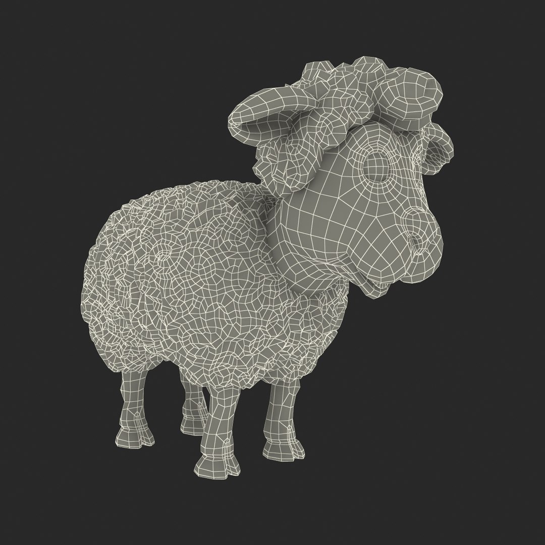 cartoon sheep rigged 3d max