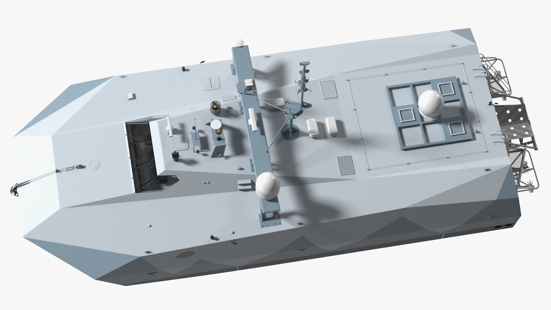 3D M80 Stiletto Stealth Naval Ship Rigged For Maya - TurboSquid 2188904