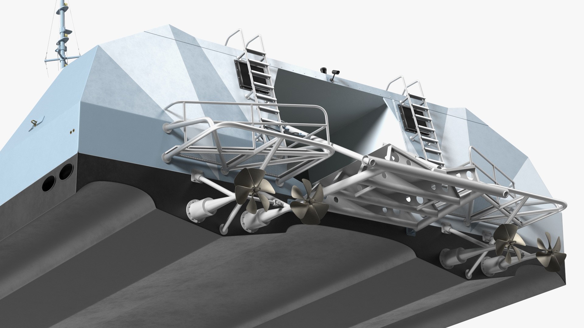 3D M80 Stiletto Stealth Naval Ship Rigged For Maya - TurboSquid 2188904