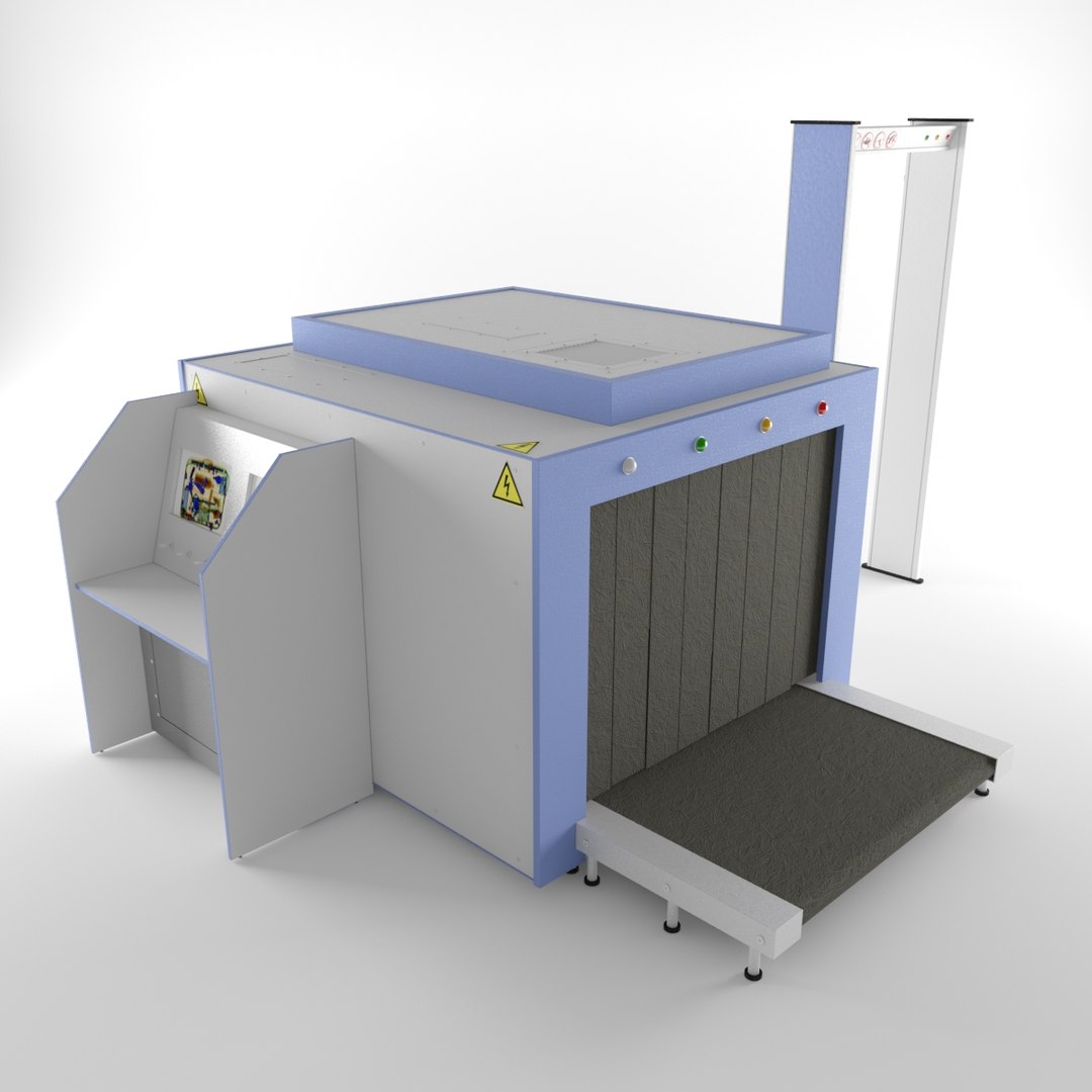 3d Model Baggage Check Airport