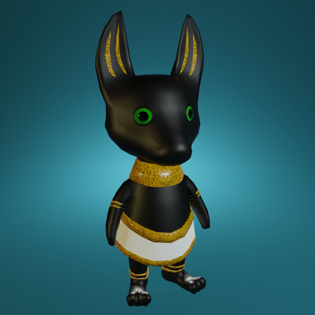 3D Model Cute Anubis Character - TurboSquid 1708438