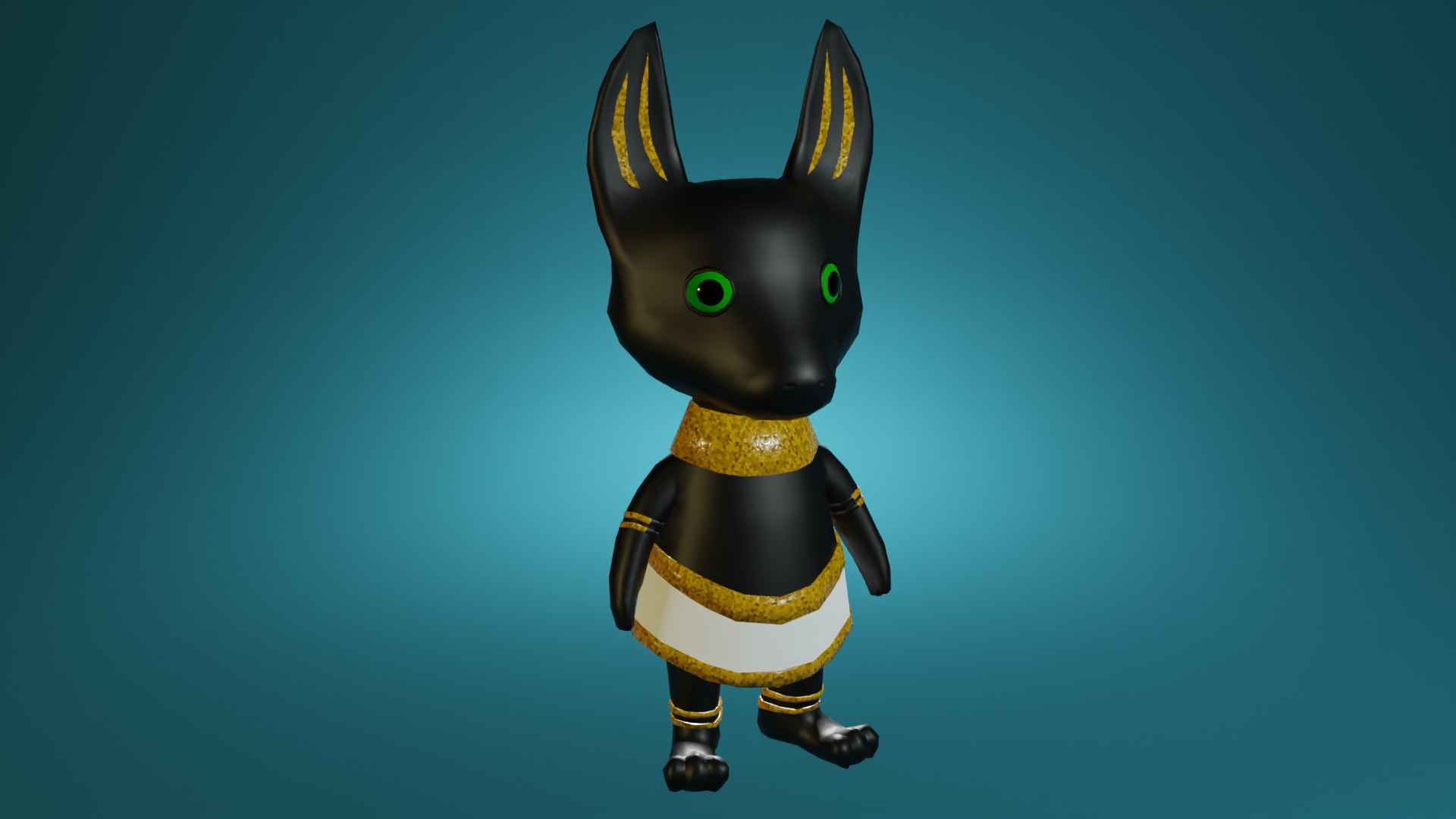 3D Model Cute Anubis Character - TurboSquid 1708438