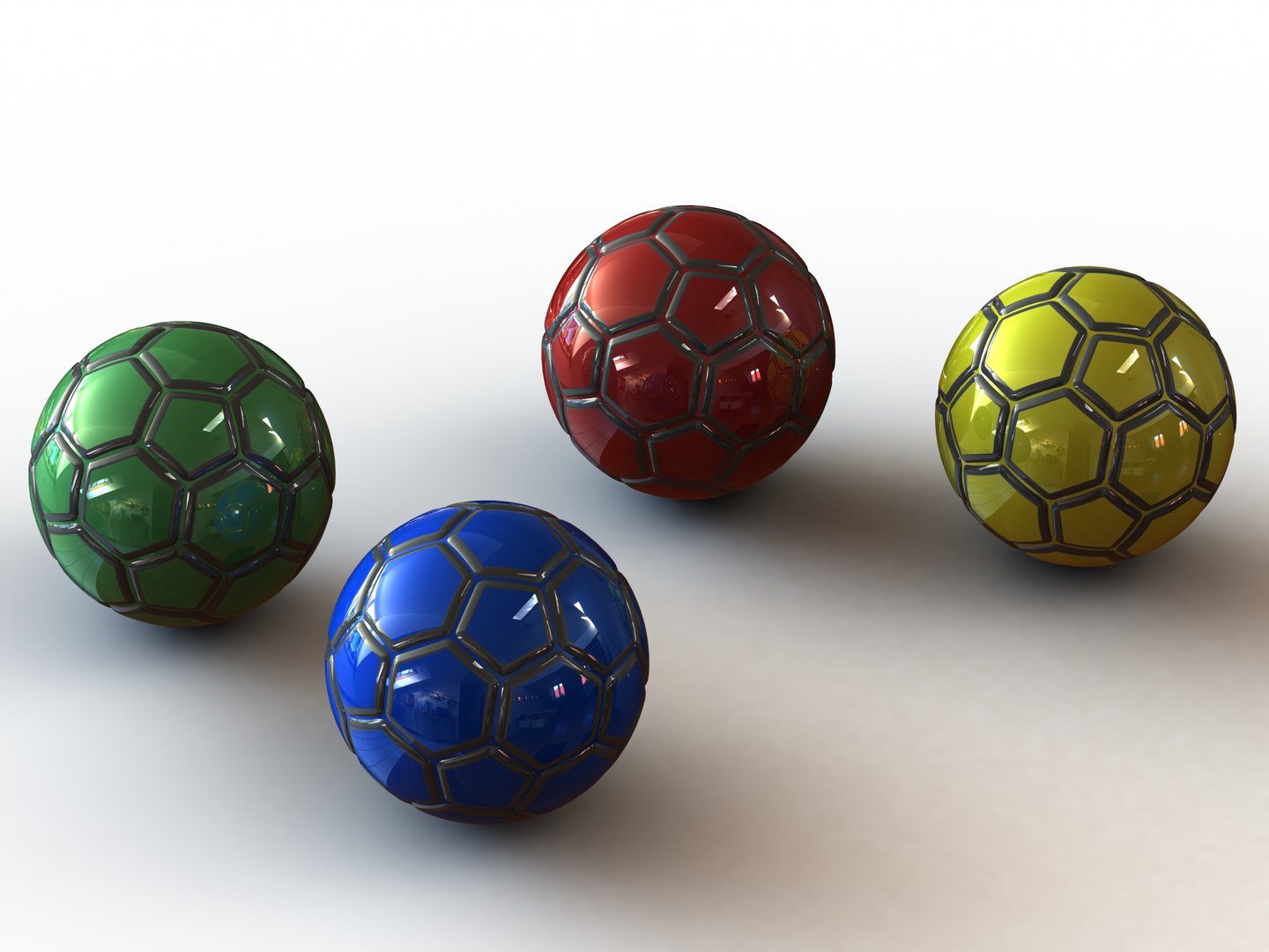 Coloured Plastic Football Ball 20 Cm 3D Model - TurboSquid 2176015