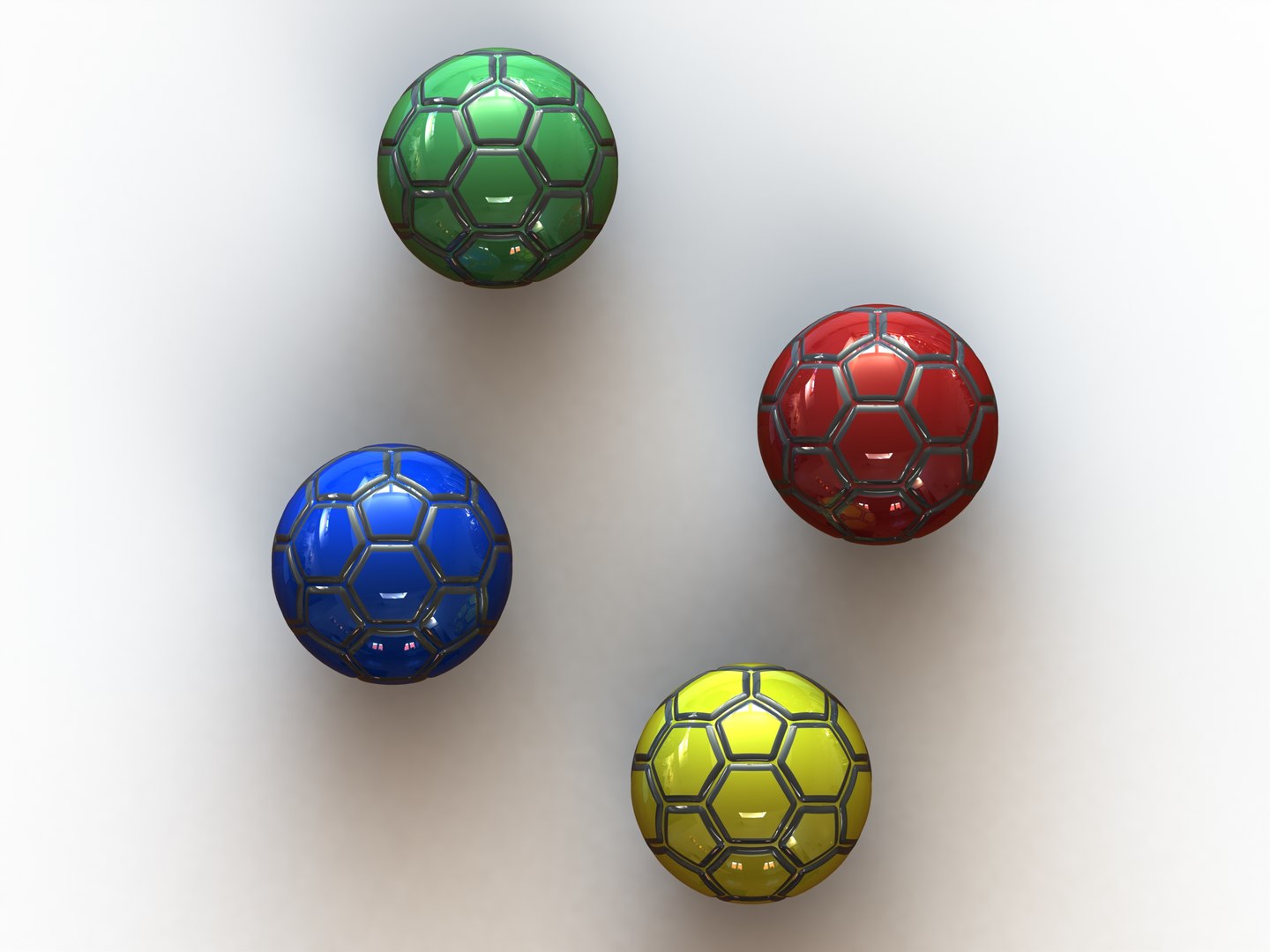 Coloured Plastic Football Ball 20 Cm 3D Model - TurboSquid 2176015