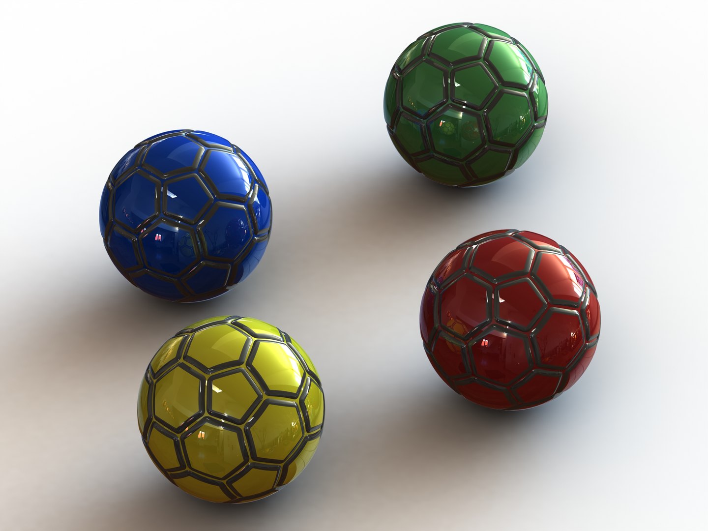 Coloured Plastic Football Ball 20 Cm 3D Model - TurboSquid 2176015