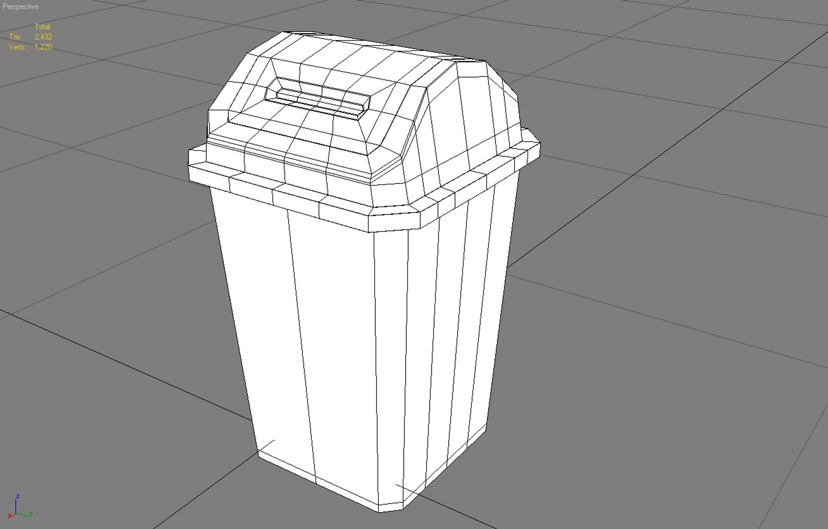 3d Contains Trash Bin 1