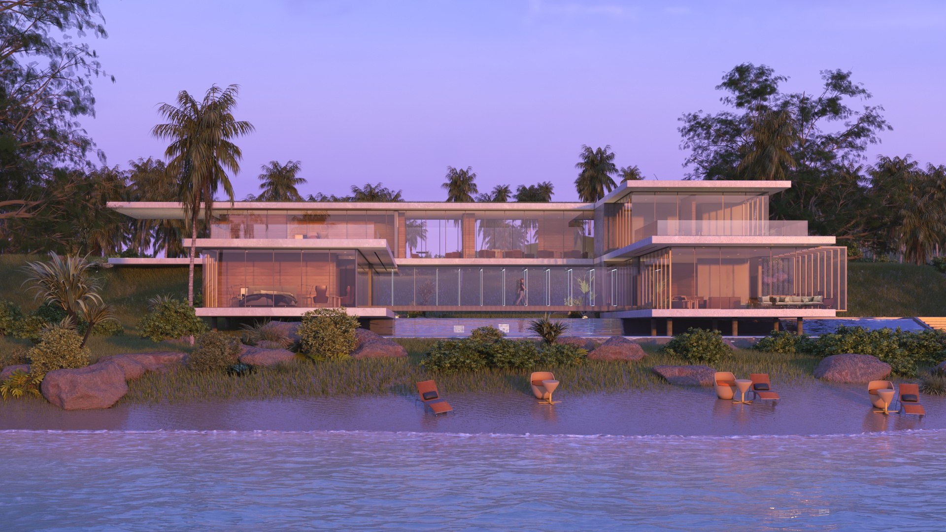 Modern Beach House Revit And Vray 3ds Max 3D - TurboSquid 1921420