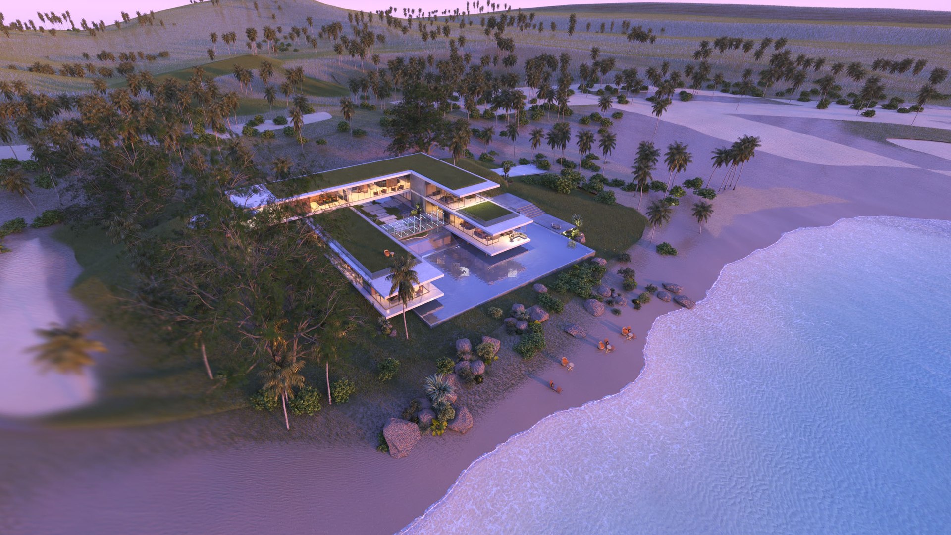 Modern Beach House Revit And Vray 3ds Max 3D - TurboSquid 1921420