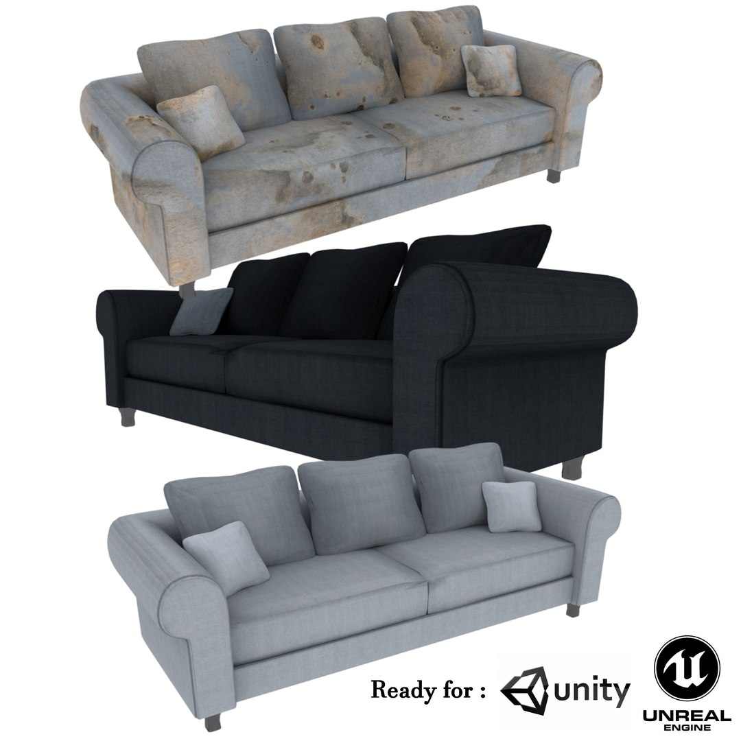 3D Sofa Unity Unreal Model - TurboSquid 1367467