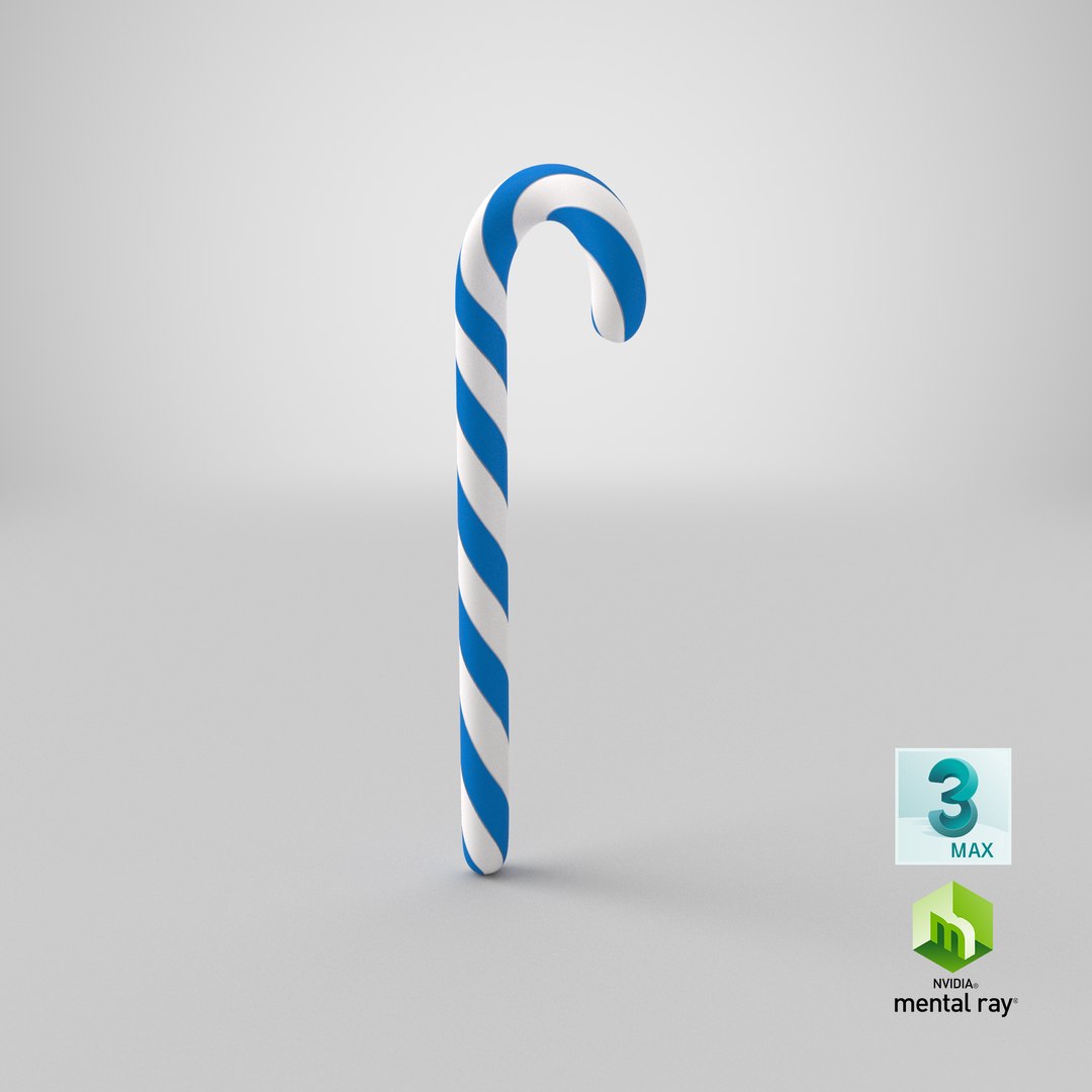 3D Candy Cane V6 - TurboSquid 1992695