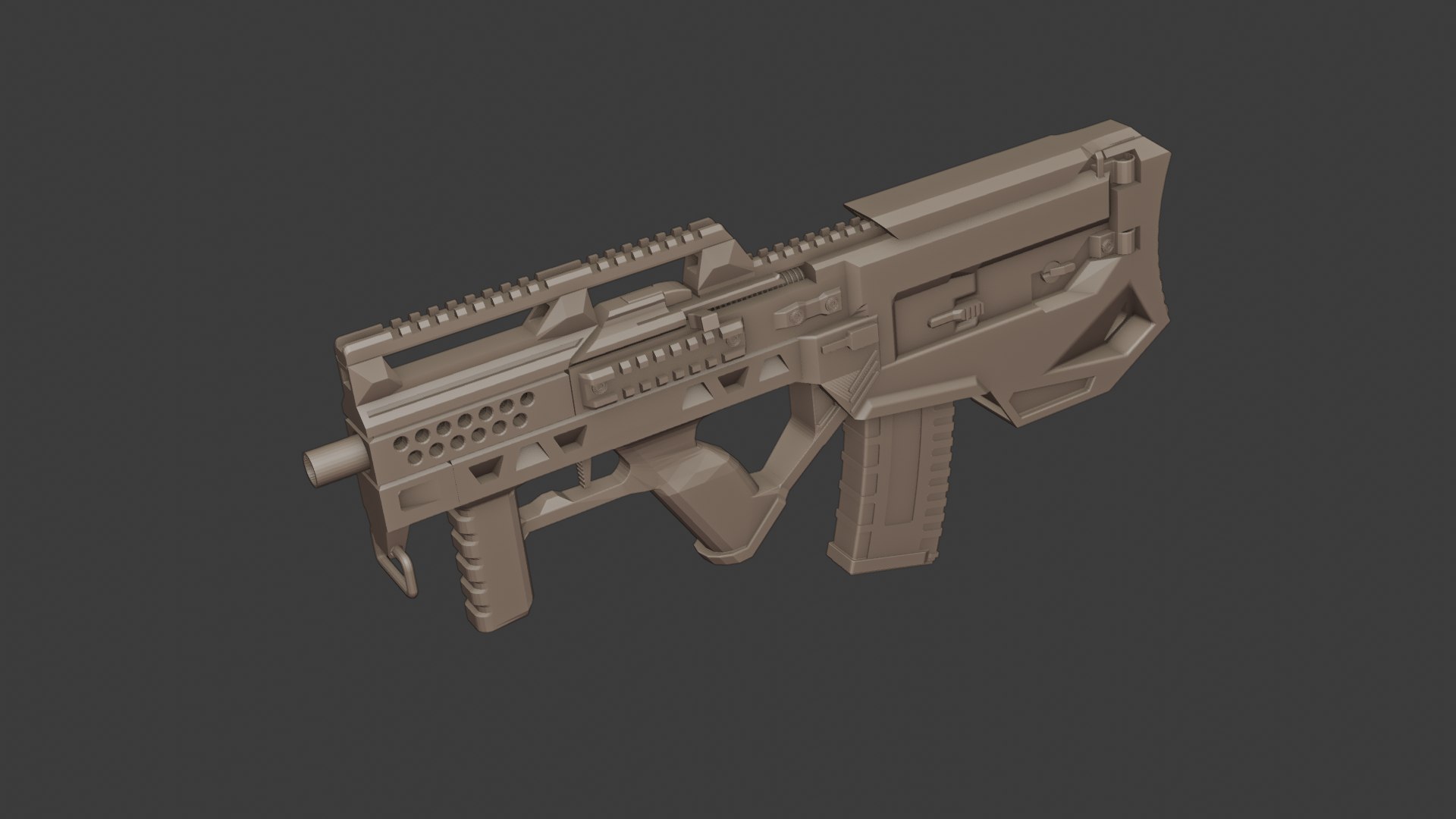미래형 SF 불펍 소총 3D 모델 3D 모델 - TurboSquid 2398167