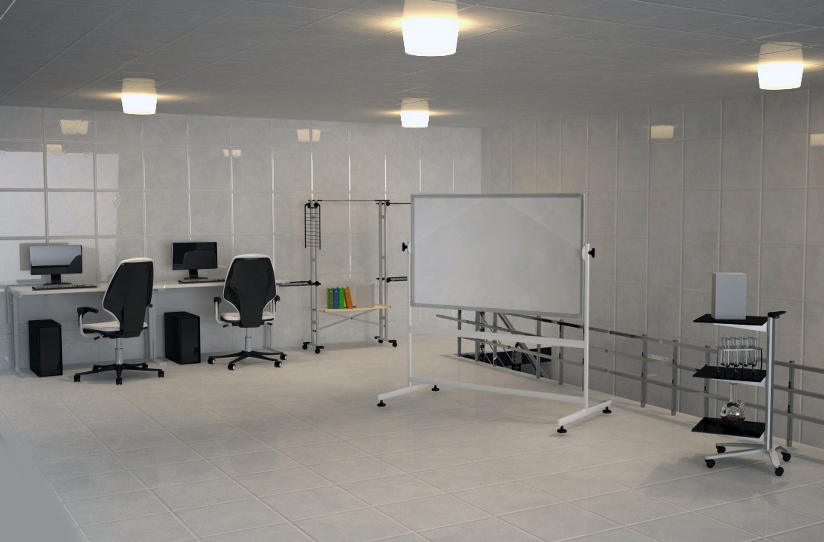 Laboratory Equipment 3d C4d