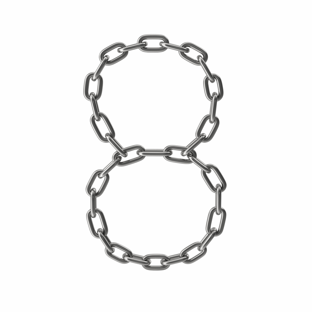 3D Model Chain Numbers Collection - TurboSquid 2031523