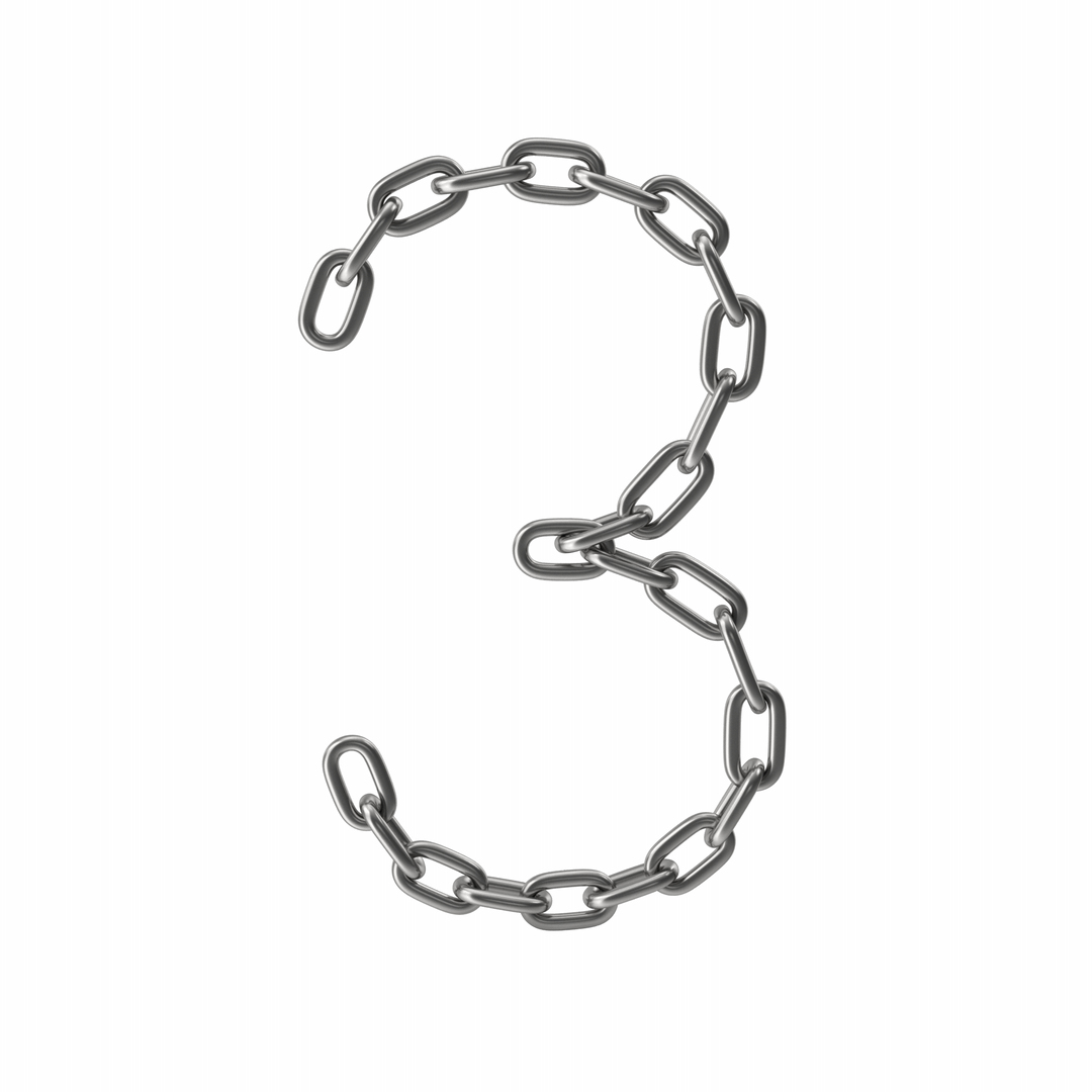 3D Model Chain Numbers Collection - TurboSquid 2031523