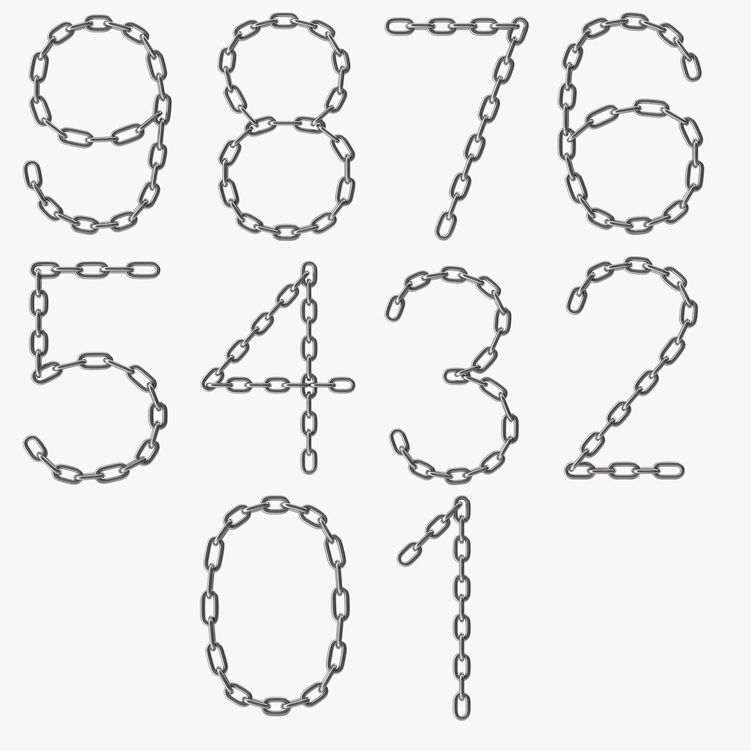 3D model Chain Numbers Collection - TurboSquid 2031523