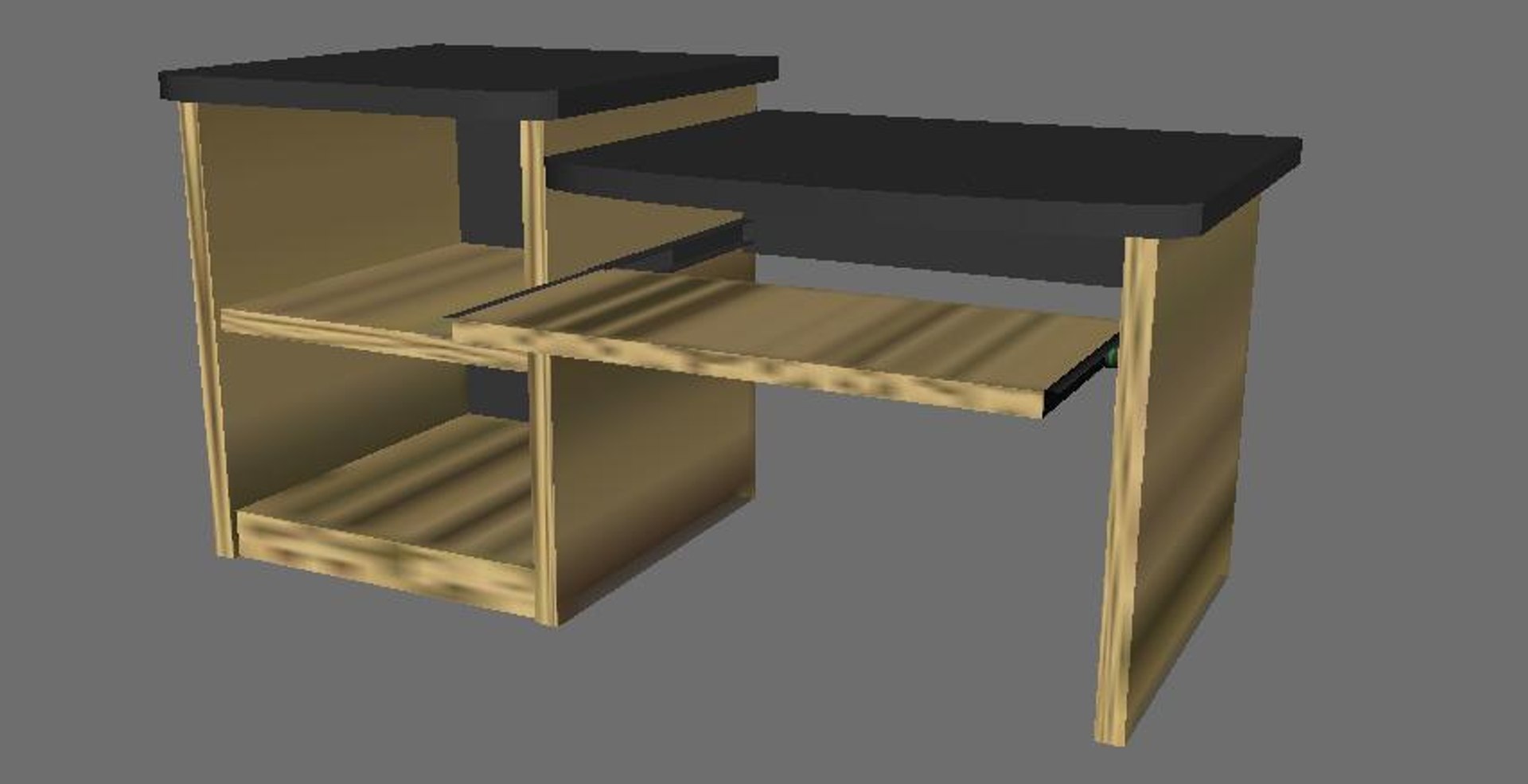 3d computer desk model
