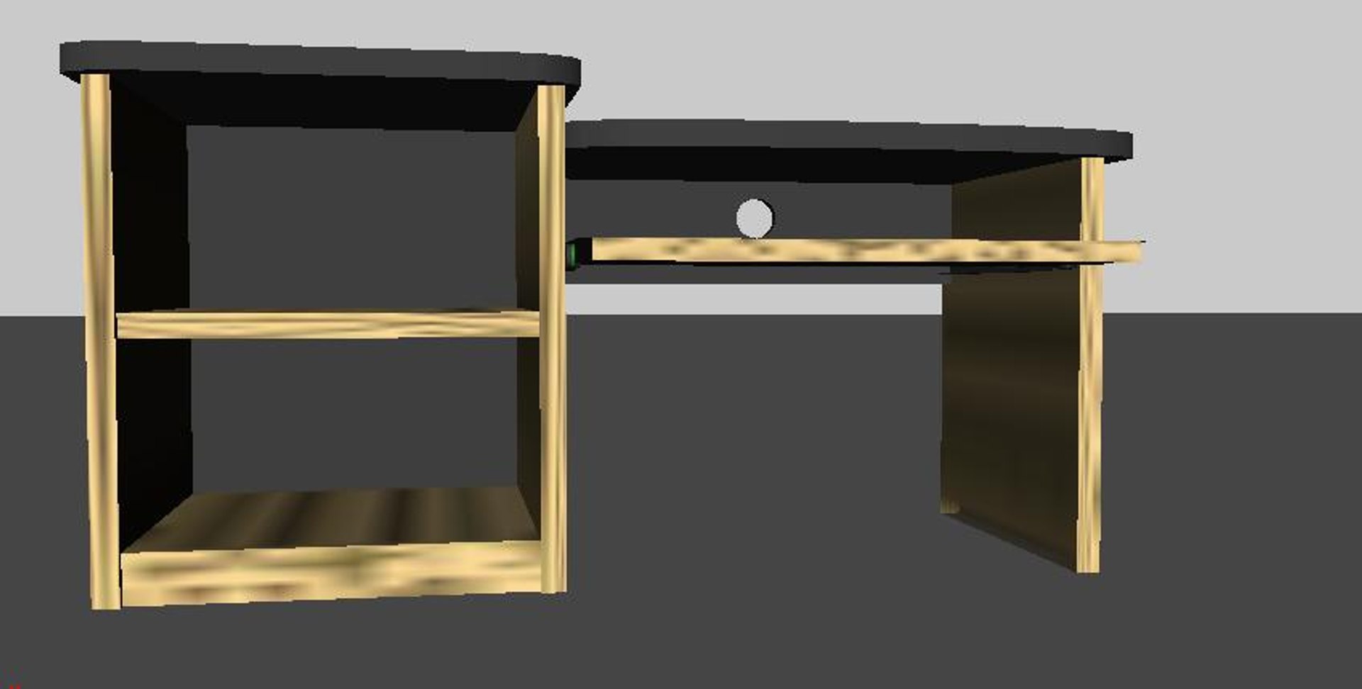 3d computer desk model