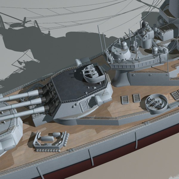 battleship missouri ship 3d model