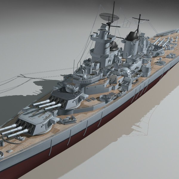 battleship missouri ship 3d model