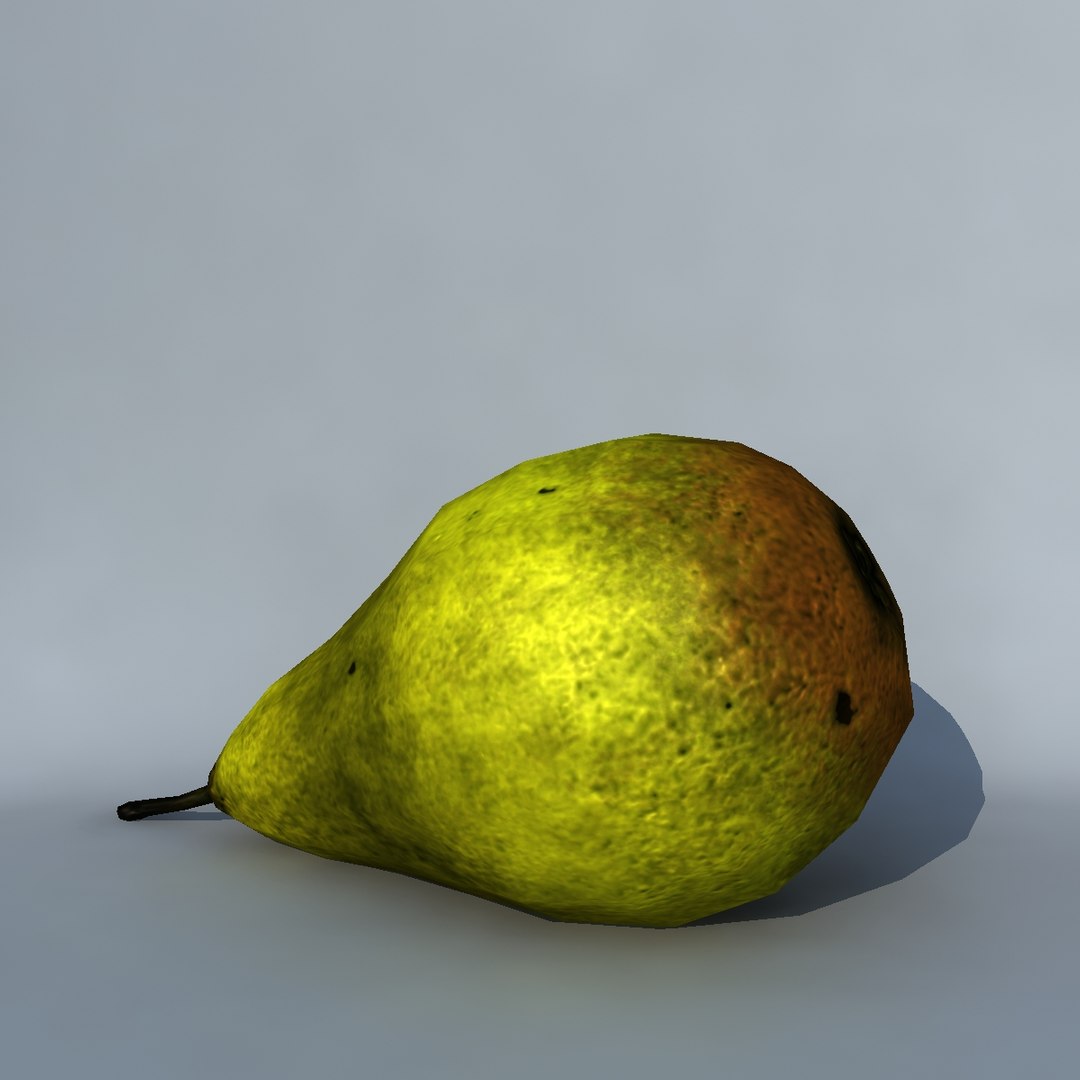 Low-poly Pear Fruit 3d Max