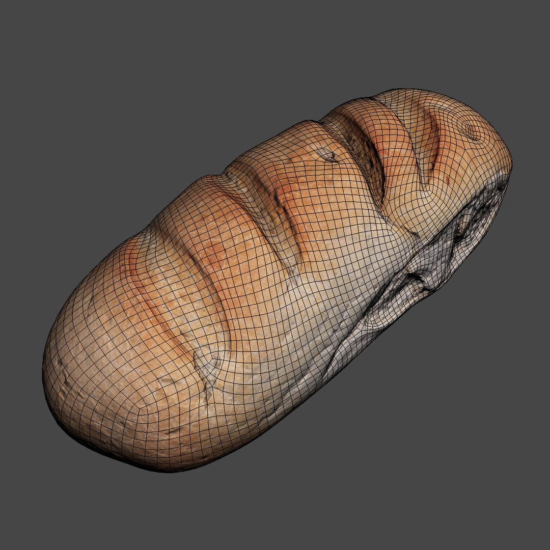 White Loaf Bread 3d Model