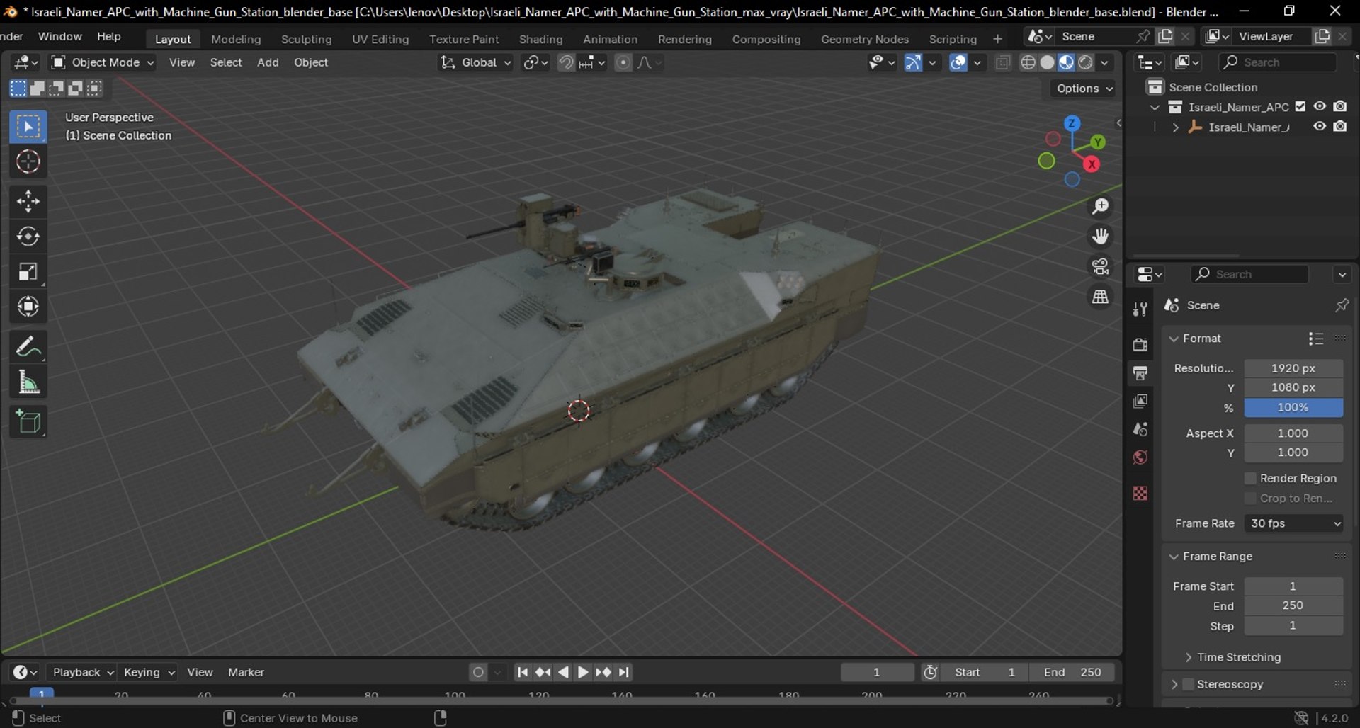 Israeli Namer APC With Machine Gun Station 3D Model - TurboSquid 2411125