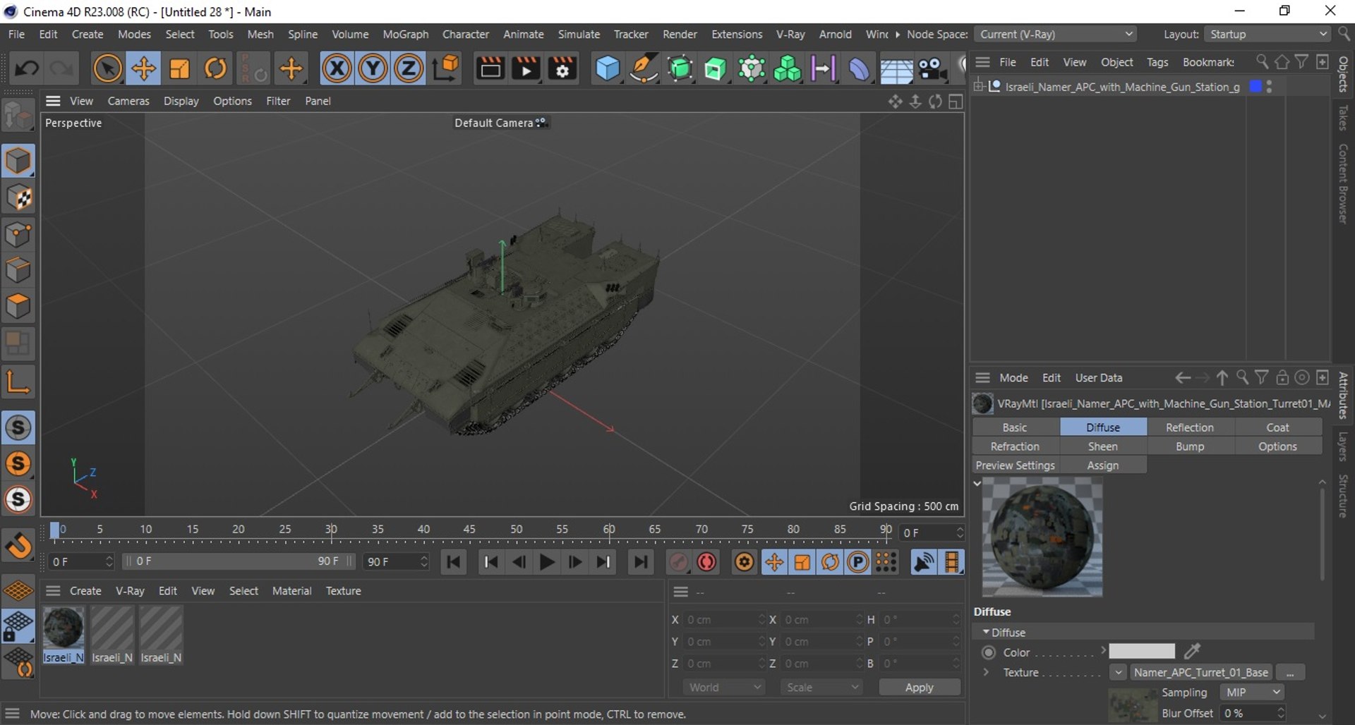 Israeli Namer APC With Machine Gun Station 3D Model - TurboSquid 2411125