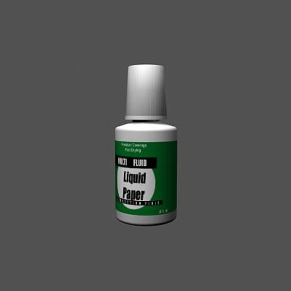 Liquid Paper 3D Models for Download | TurboSquid