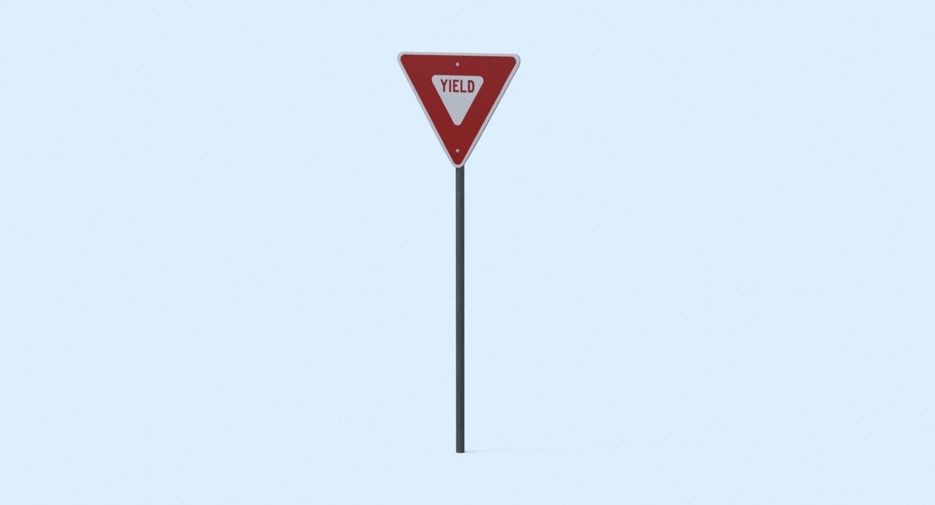 3d Model Yield Sign