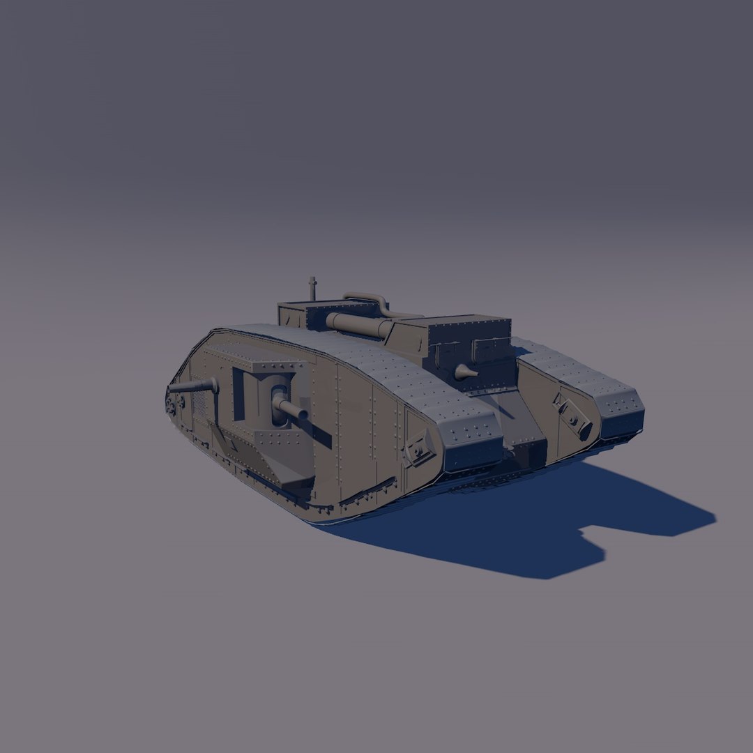 3D Ww1 Tank Mark 1 Model - TurboSquid 1203832