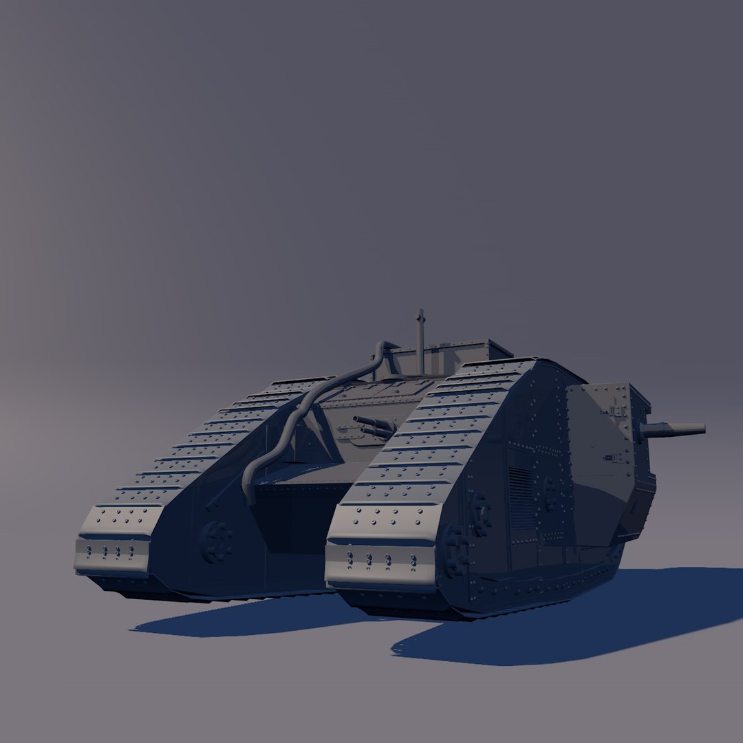 3D Ww1 Tank Mark 1 Model - TurboSquid 1203832