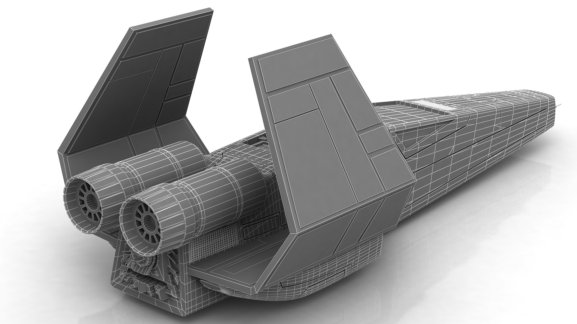 Rebelion spacecraft spaceship t-65 3D - TurboSquid 1619584