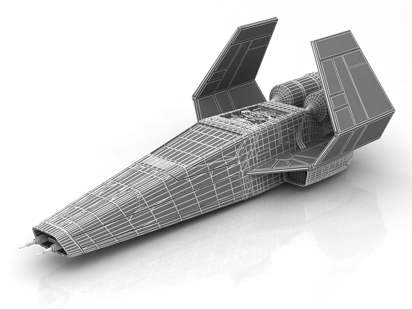 Rebelion spacecraft spaceship t-65 3D - TurboSquid 1619584