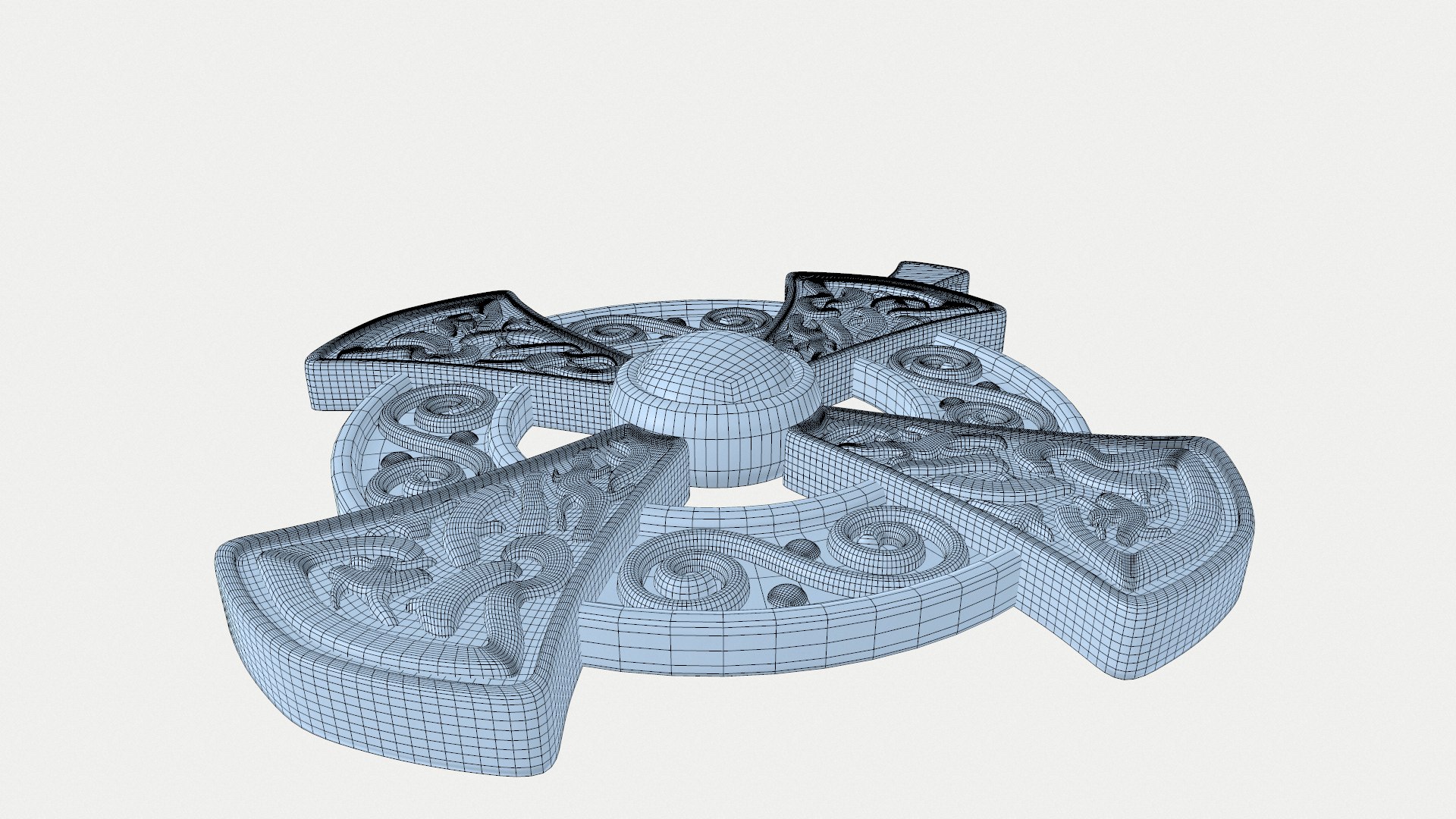 3D cross gold decoration - TurboSquid 1288605