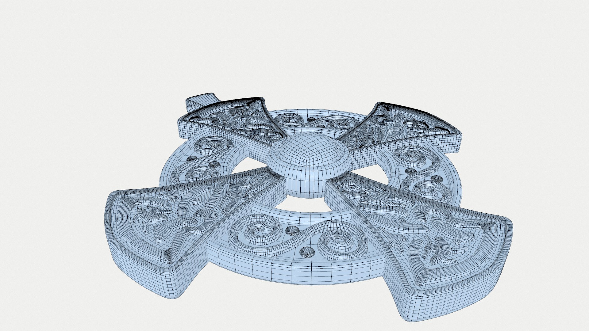 3D cross gold decoration - TurboSquid 1288605