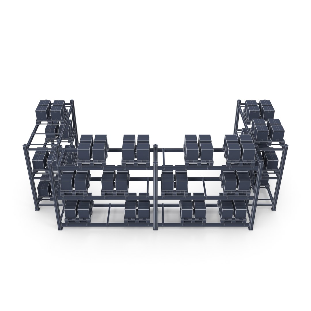 Industrial shelf 3D model - TurboSquid 2162627