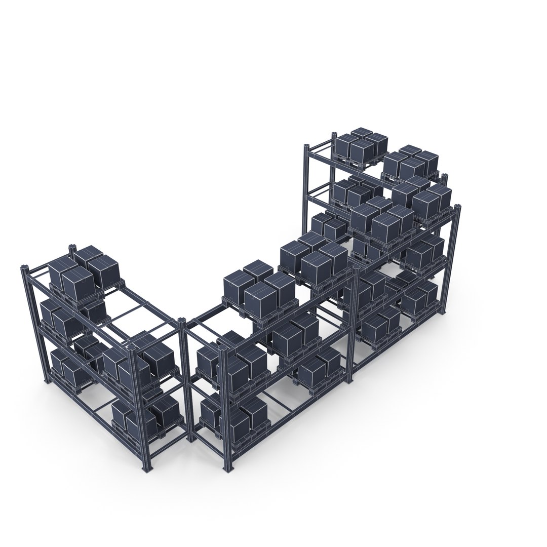 Industrial shelf 3D model - TurboSquid 2162627