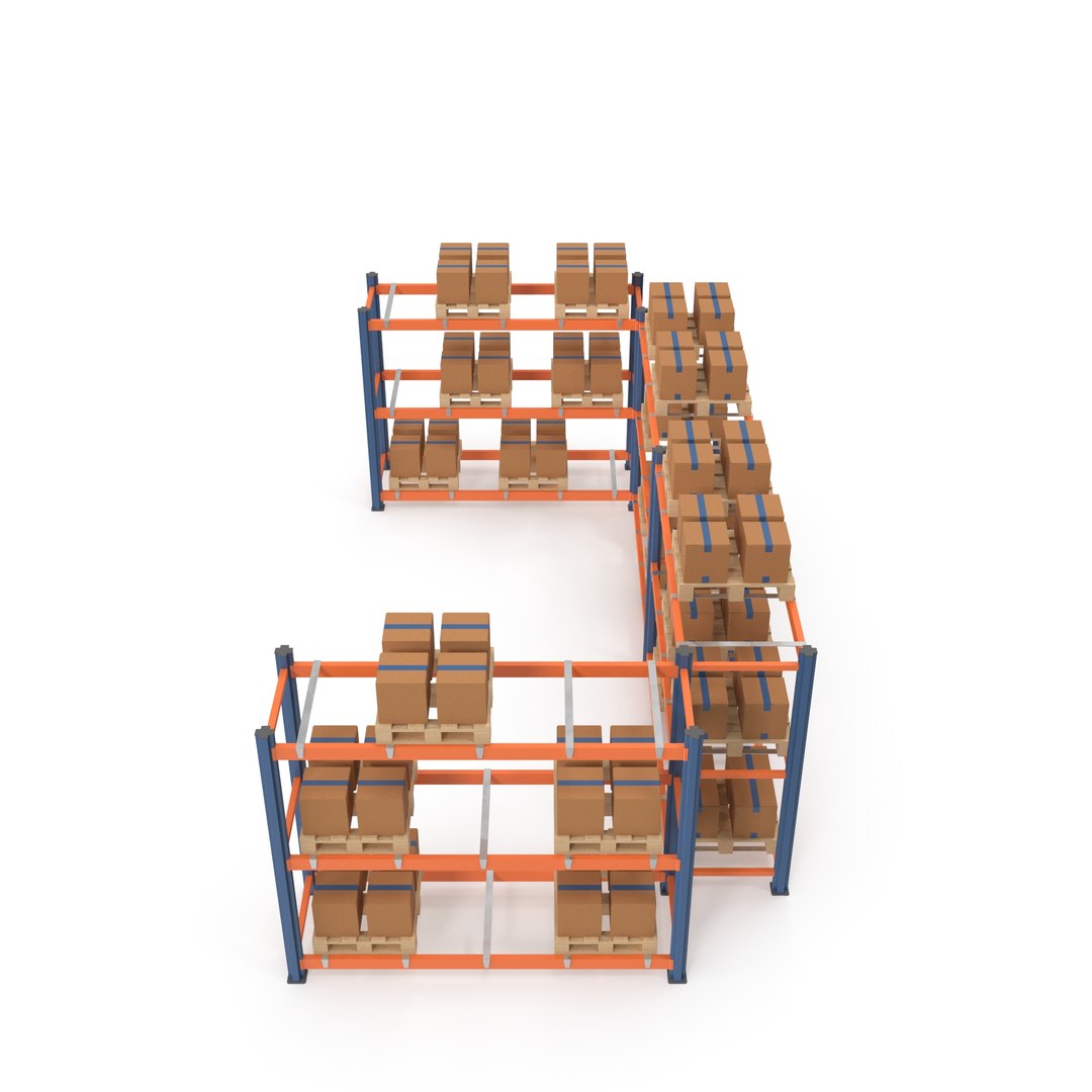 Industrial shelf 3D model - TurboSquid 2162627