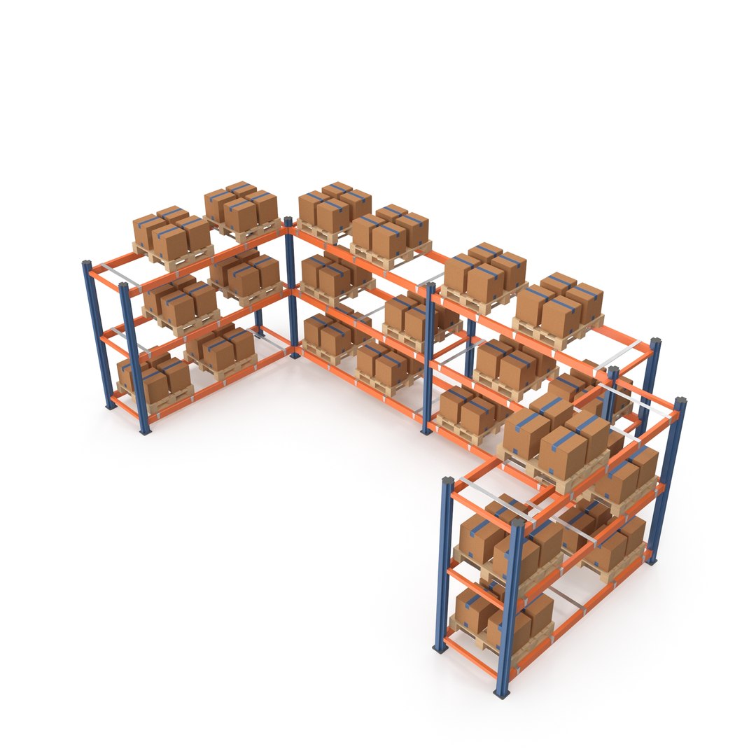 Industrial shelf 3D model - TurboSquid 2162627