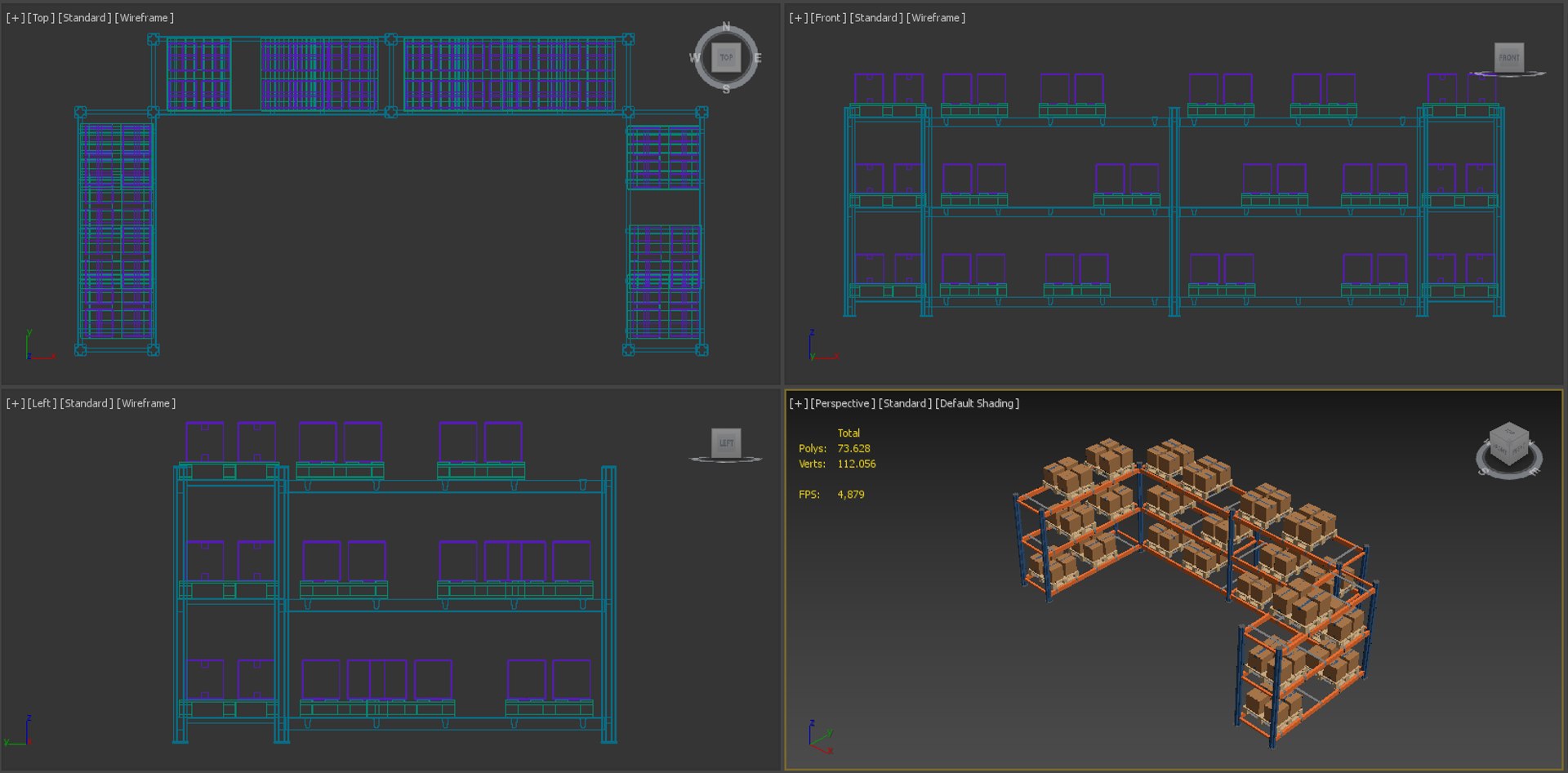 Industrial shelf 3D model - TurboSquid 2162627